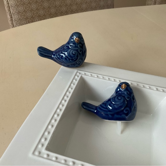 Hand Crafted | Accents | Scroll Design Blue Bird Platter Decoration ...